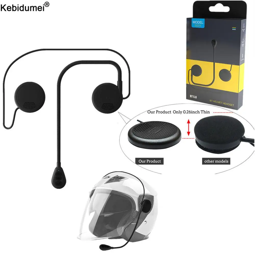 Moto-Helmet-Headset-Bluetooth-5-0-Ultra-Thin-Motorcycle-Earphones ...
