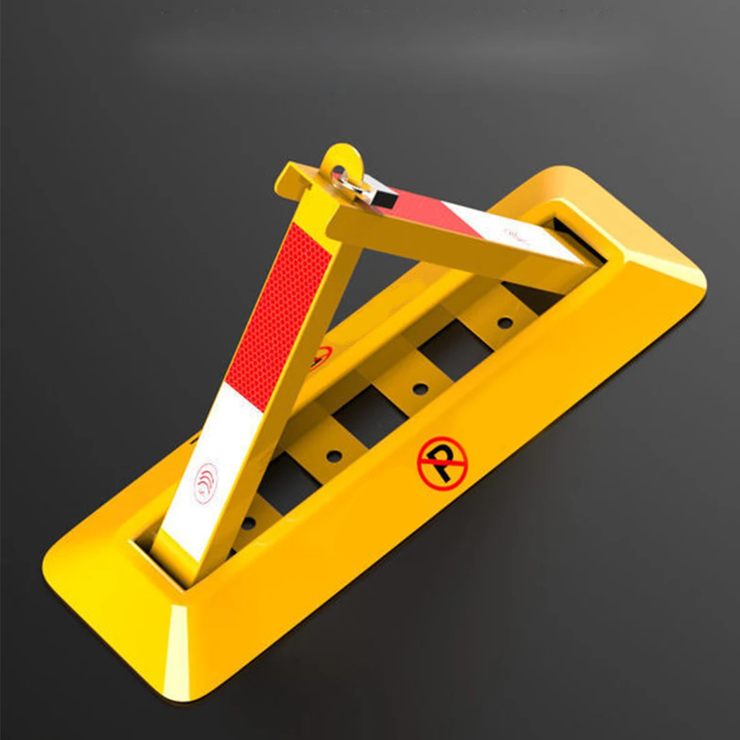 Reserved Yellow Foldable Car Parking Lock Barrier Private Ground Space ...
