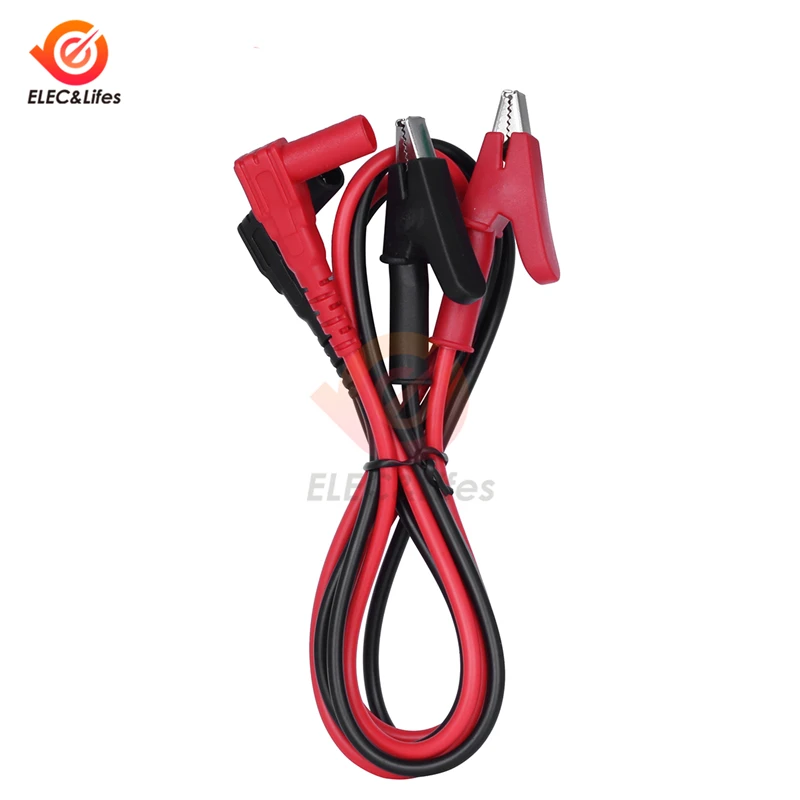 1 Pair 20a Alligator Clip To Banana Plug Test Cable Lead Connector Dual ...