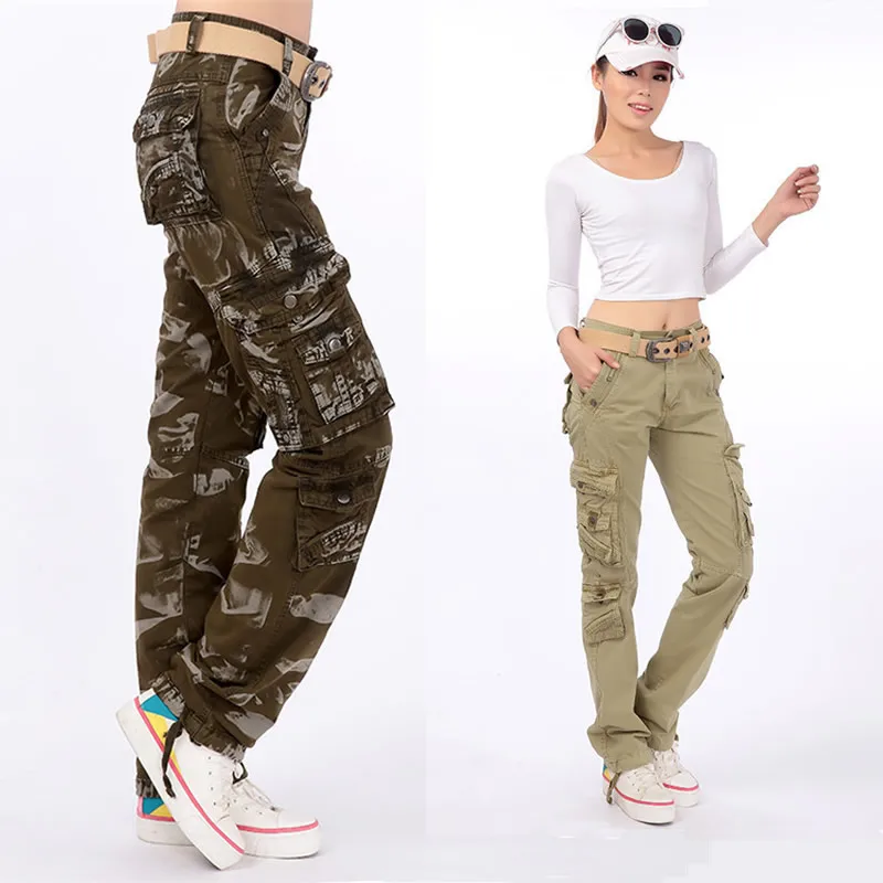 Tactical-Cargo-Pants-Women-Combat-Military-Pants-Cotton-Multi-Pockets ...