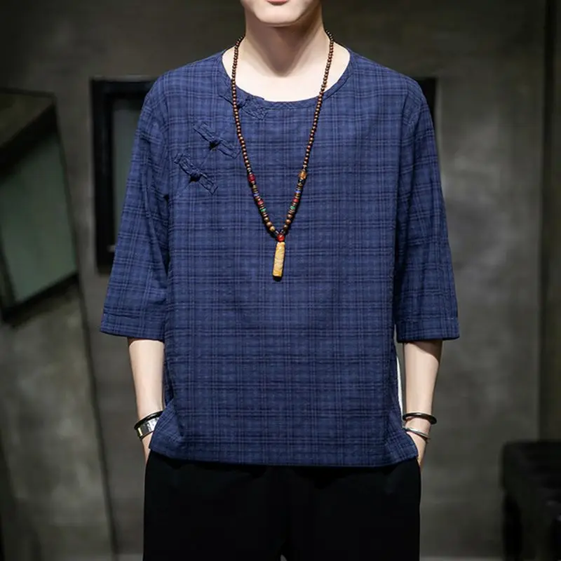 Tienda china Camiseta de estilo chino con hebilla 5XL para hombre, ropa ...