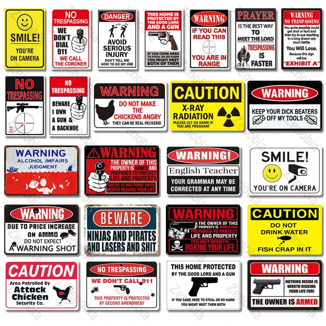 Funny No Stealing Signs