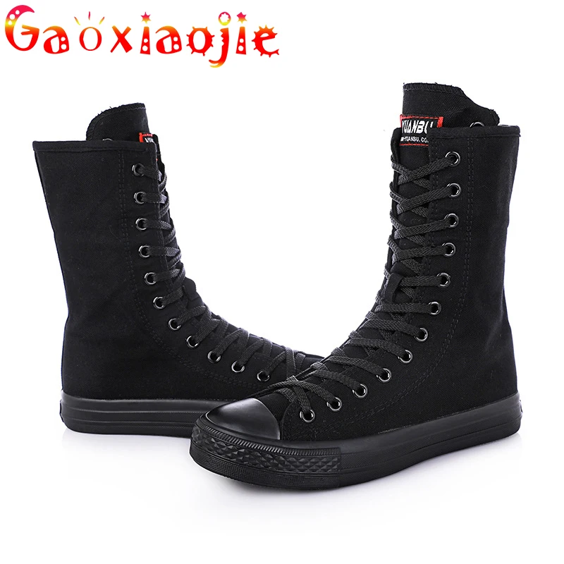 2021 New Short Tube Boots Women Side Zipper Canvas Shoes Casual Shoes ...