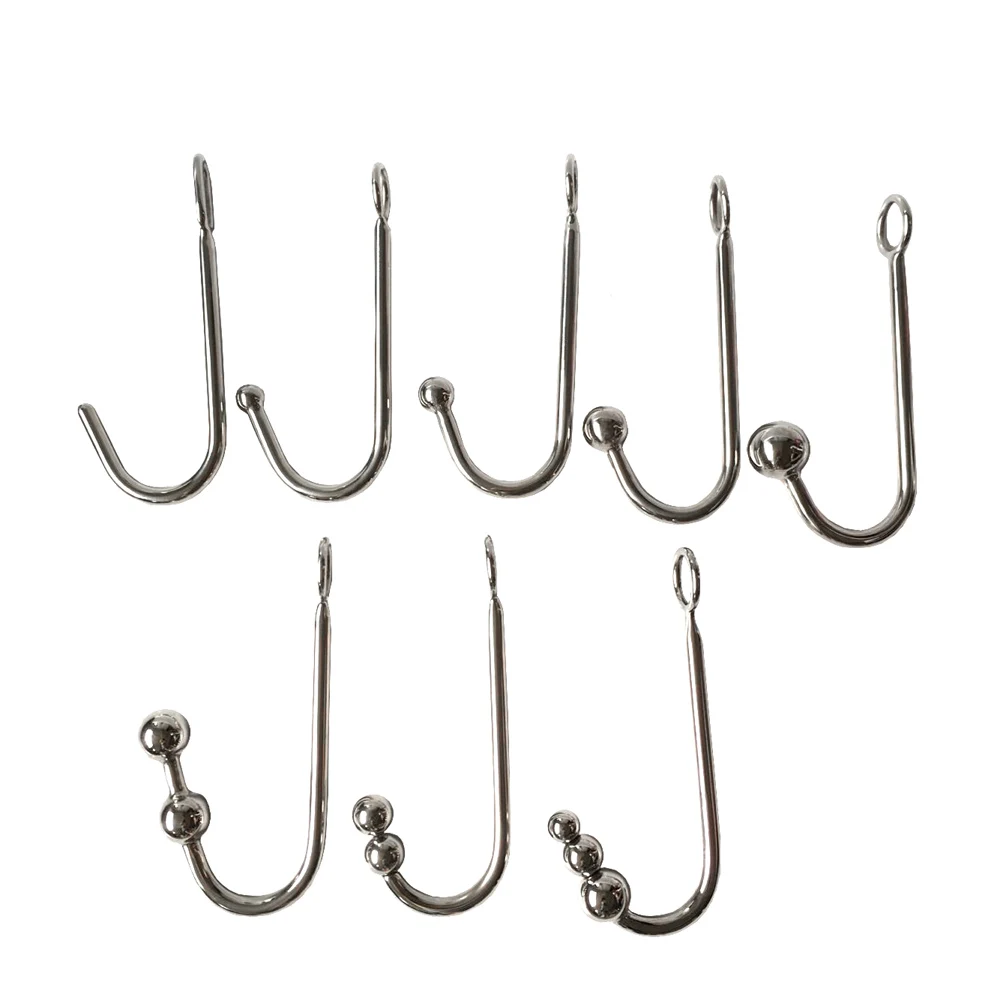 8-Size-Stainless-Steel-Anal-Hook-With-Ball-Butt-Plug-Anus-Bead-Truss-Up ...