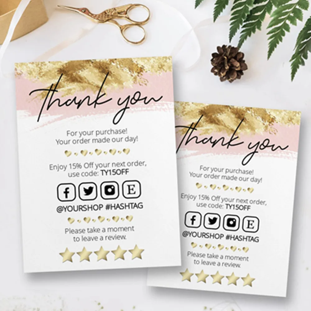 Custom-Ttext-Social-Medial-Card-Business-Thank-You-Card-Thank-You-For ...