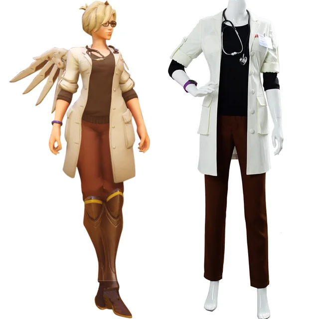 Game Overwatch Angela Dr. Ziegler Skin Cosplay Costume - AllCosplay.com