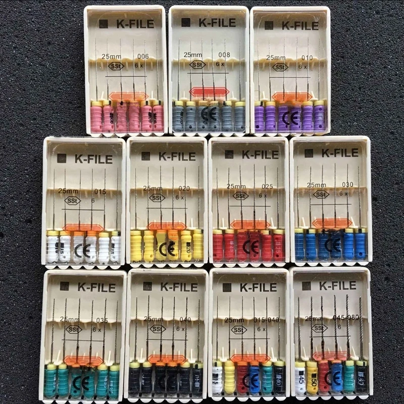 11 Packs Mixed Dental K-FILE 21/25/31mm Stainless Steel endo Root Canal ...