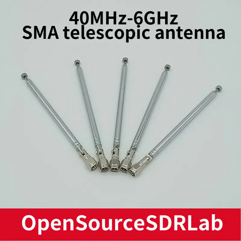 40MHz-6GHz SMA telescopic Antenna for HackRF One Software Defined Radio ...