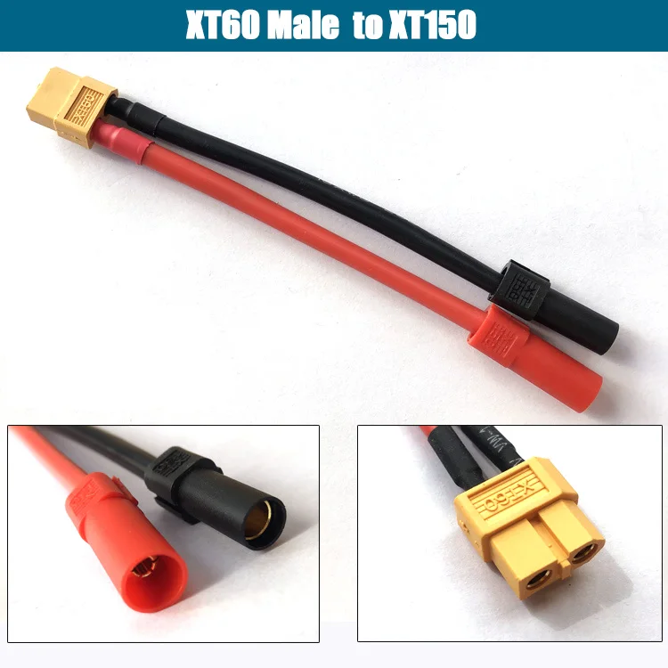 Xt60 mâle à xt150 - Connecteur Adaptateur Femelle-mâle, Xt60 Ec5 Ec3 T Deans 4.0mm 3.5mm Jst Sm ...