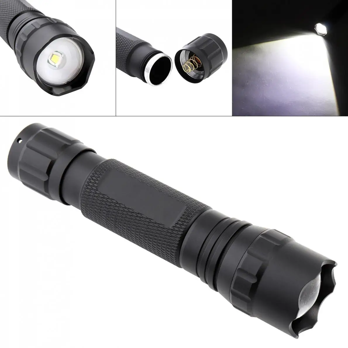 1200lm 501B T6 LED białe światło latarka z zoomem wysoka dioda LED ...