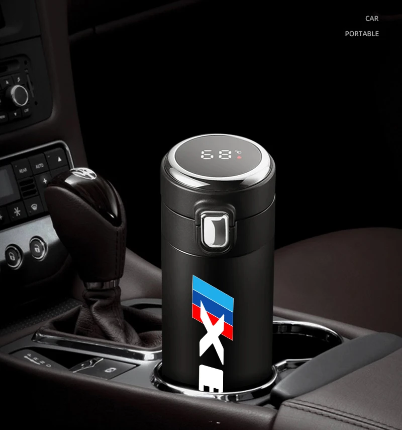 RENN AUTO 400ml Intelligent Thermos Flask Travel Sport Cup Stainless ...