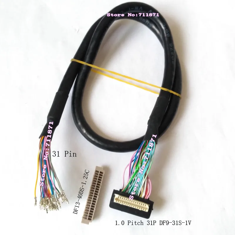 Custom 1.0 Pitch 31 Pin 31 Cables Df9-31s-1v To 1.25 Pitch 40 Pin Df13 ...