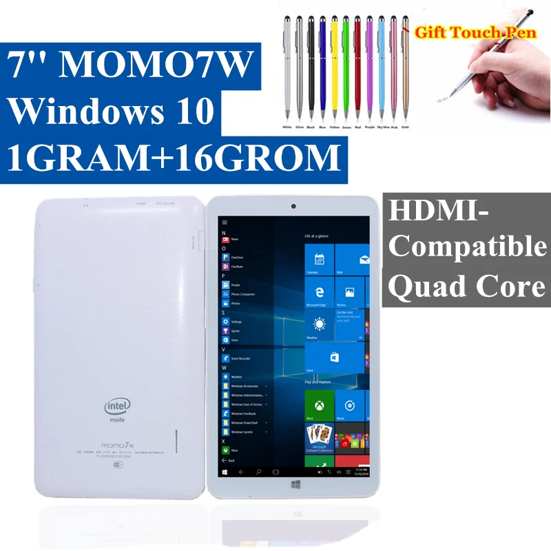 MOMO7W Mini tableta PC de 7 pulgadas, Tablet con Windows 10, Z3735G ...