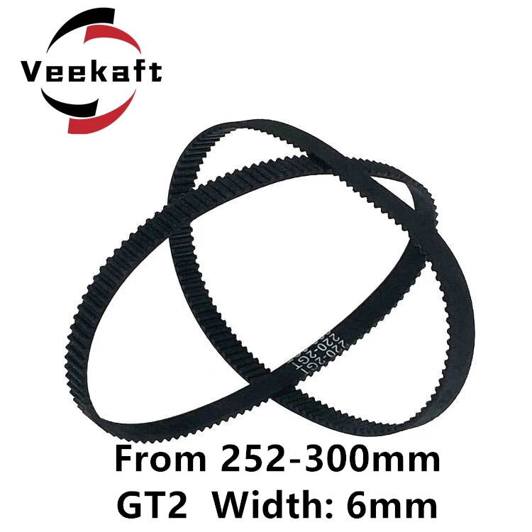1pc3D-Printer-Parts-GT2-6mm-Closed-Loop-Rubber-Timing-Belt-252-260-264 ...
