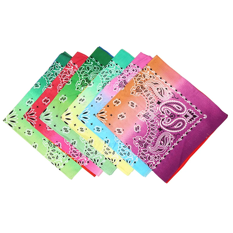 New Hip Hop Cotton Multicolor Tie Dye Paisley Bandanas Scarf ...