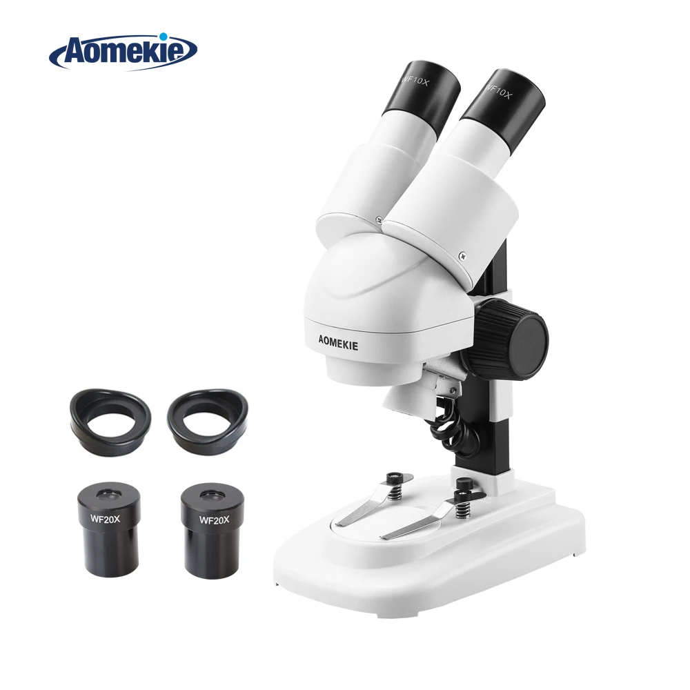 AOMEKIE Binocular 20X/40X Stereo Microscope 45° Tilted Eyepieces with ...