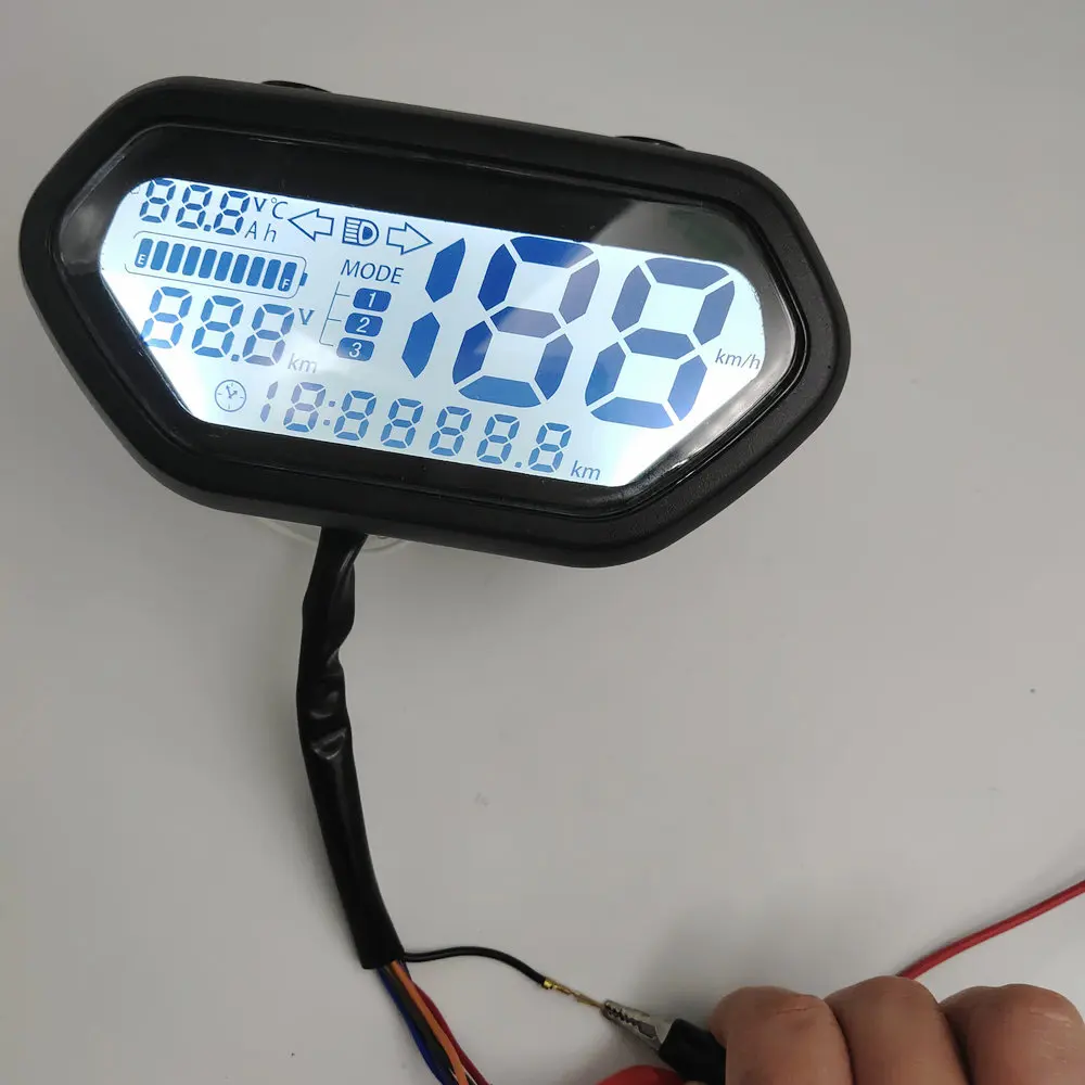 Speedometer LCD DISPLAY 48v60v72v84v96v120v144v Light/Battery Level ...