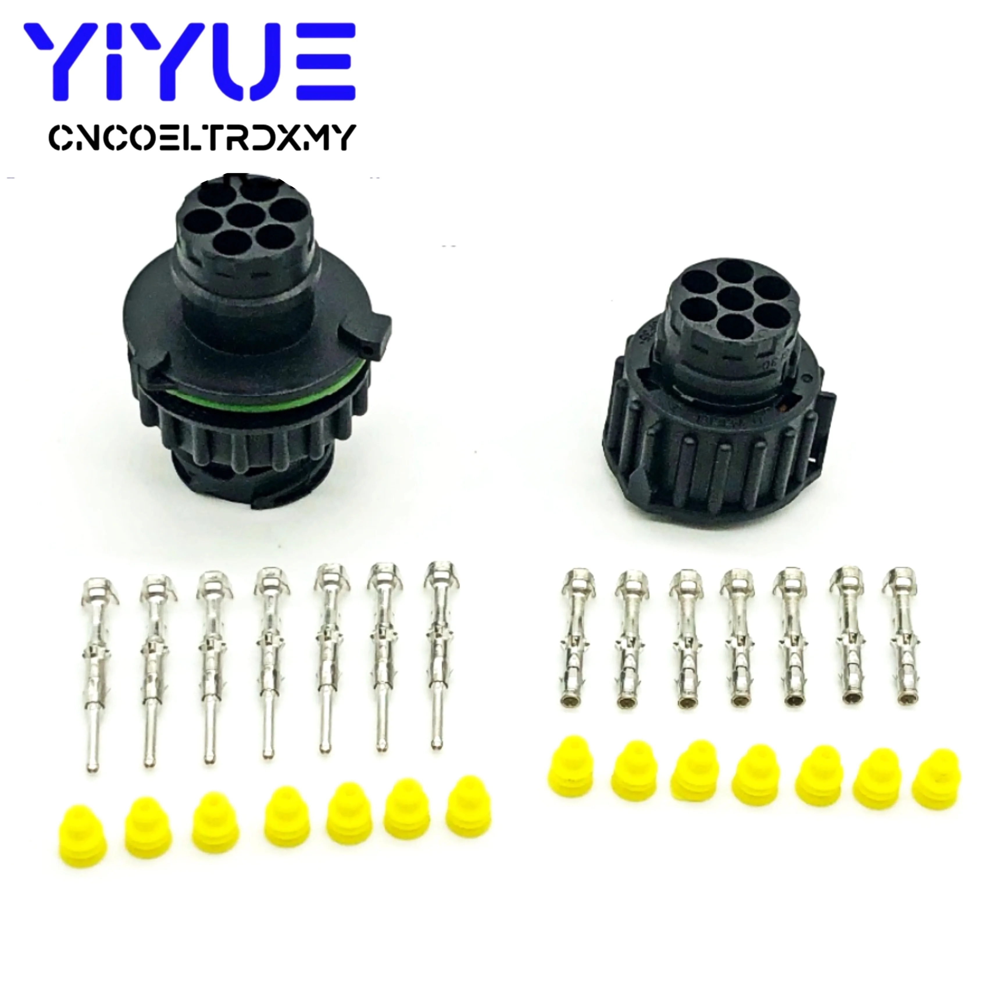 1 Set Tyco Amp 7 Pin 1.5MM Male Female BU-STE KPL CIRCULAR DIN HOUSINGS ...