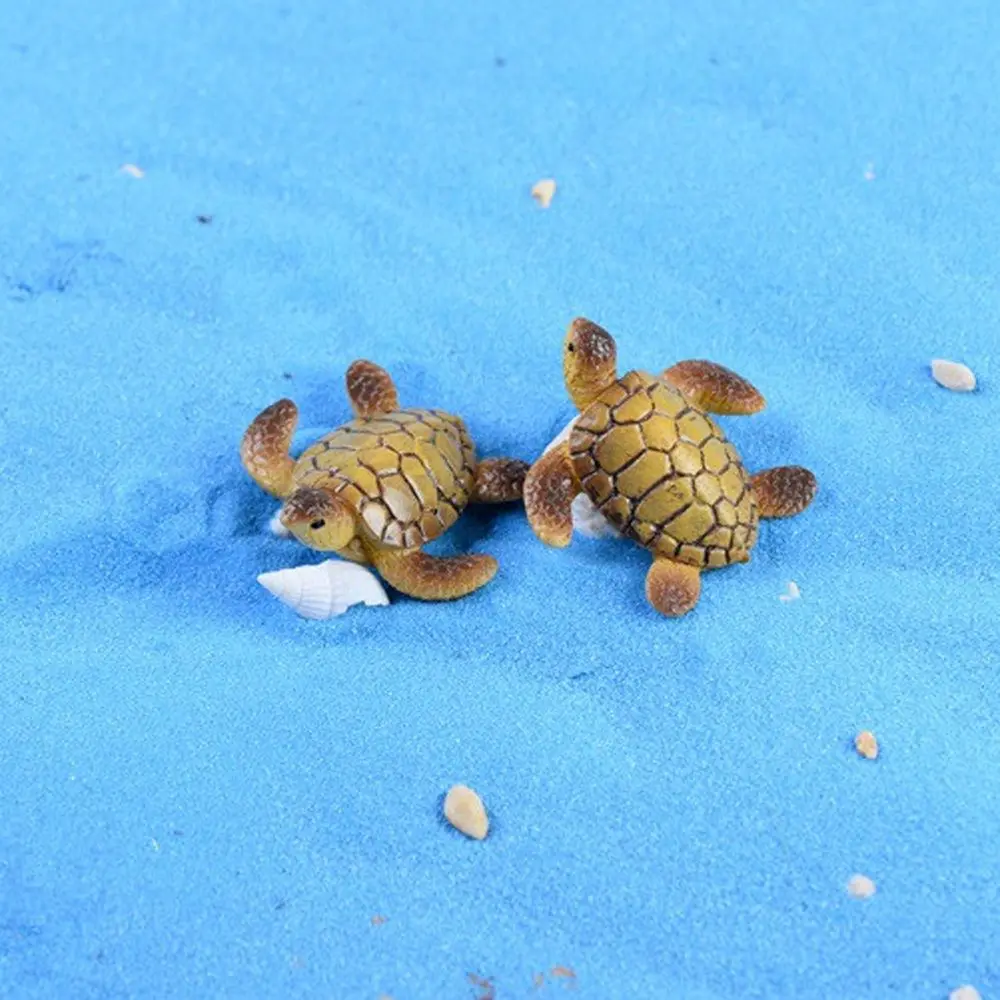 Statue deco,Mini tortue de mer en résine,Figurines d'aquarium ...