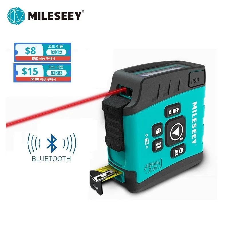 Mileseey fita métrica a laser dt20, 3 em 1, trmodelo ная, trena digital ...