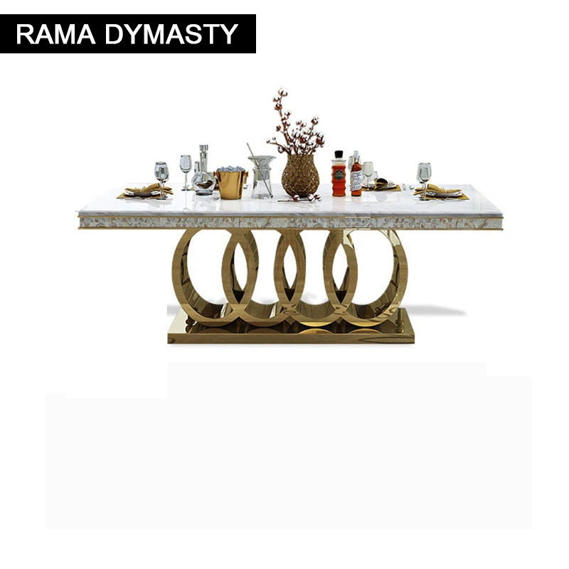 Rama Dymasty stainless steel Dining Room Set Home Furniture modern ...