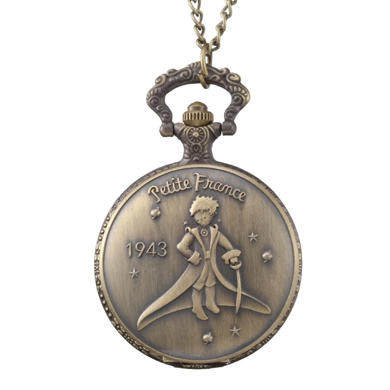 Hot Antique Bronze Little Prince Pocket Watch Vintage Fob Quartz Clock ...