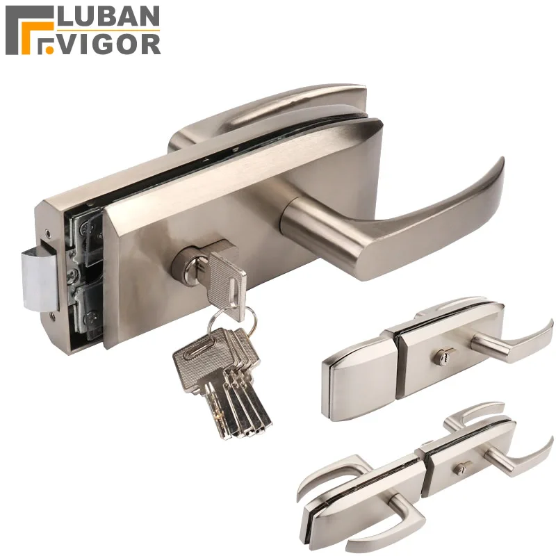 Office Glass Door Stainless Steel Handle Locks,frameless Glass Door ...