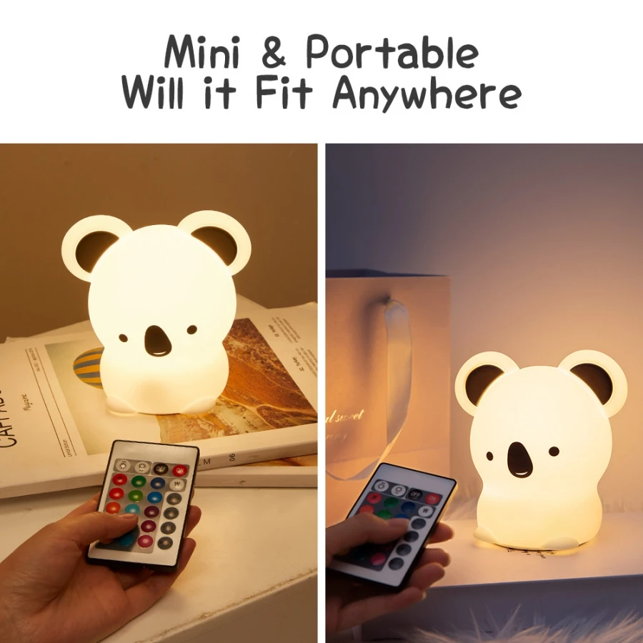 Koala LED Touch Sensor Remote Night Light Lamp - Cool Gift House