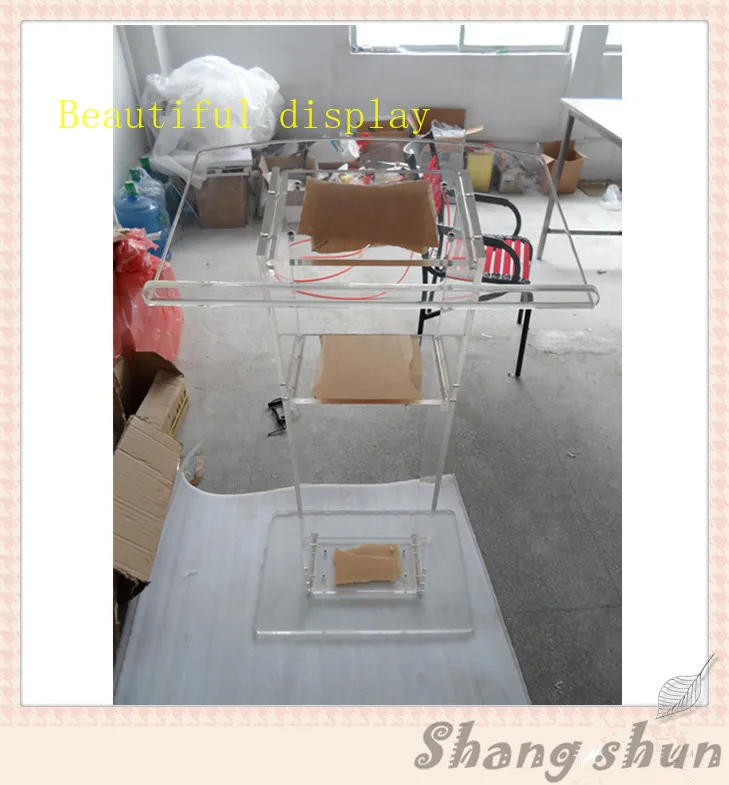 Transparent-Plexiglass-Podium-Pulpit-Lectern-Acrylic-Lectern-Church ...