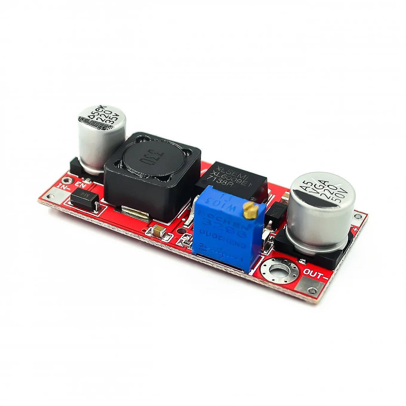 RED !!! Boost Buck DC DC Adjustable Step Up Down Converter XL6009 Power ...