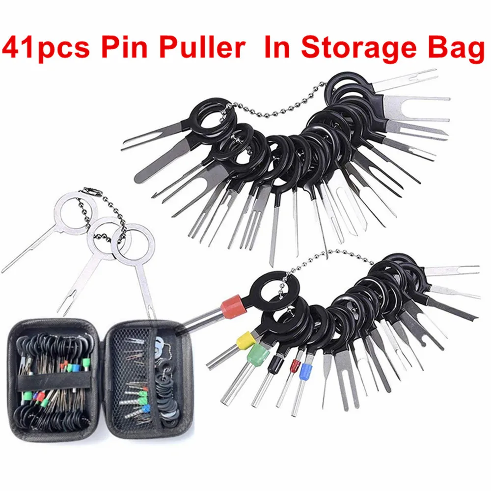 41pcs Car Terminal Removal Electrical Stylus Wire Puller Tool Crimp ...