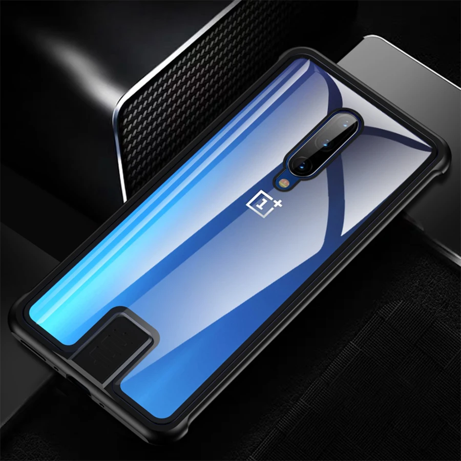Роскошный металлический бампер чехол для телефона Oneplus 7 Pro 7 6t HD закаленное стекло задняя ...