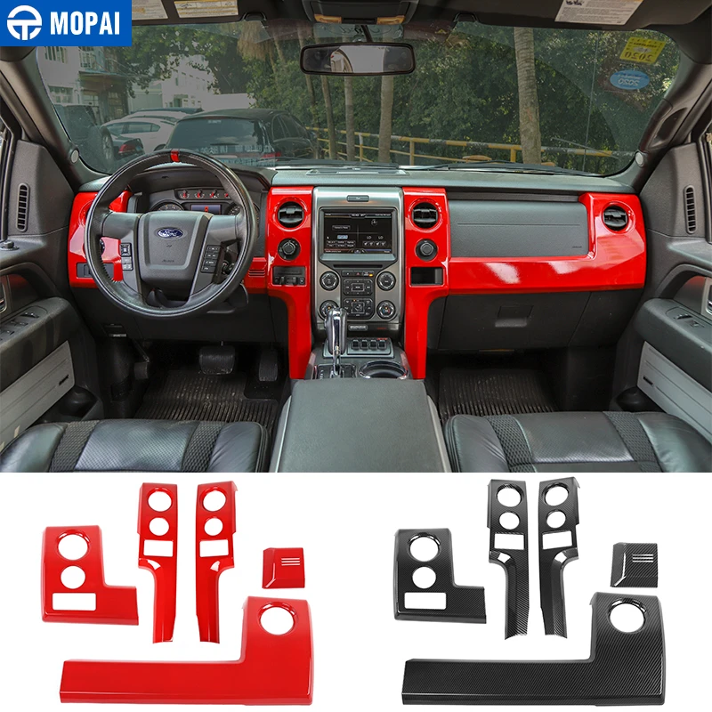 MOPAI Interior Mouldings for Ford F150 Car Center Console Dashboard ...