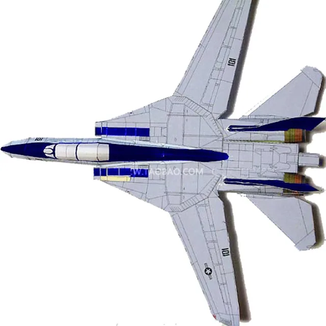 1:70 US F14 Tomcat Fighter Aircraft DIY Paper Model Papercraft Origami ...
