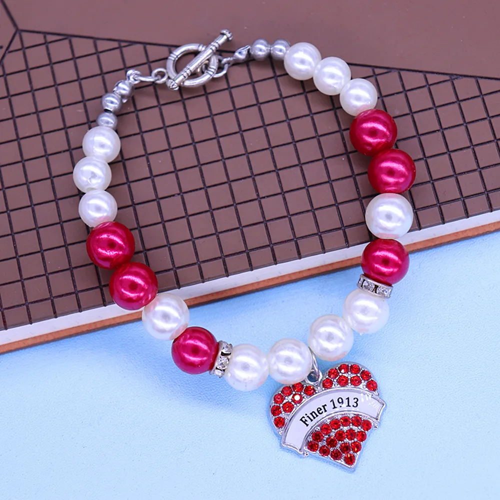 Nuevo diseño de perla roja blanca OT hebilla diamante corazón pegatina ...