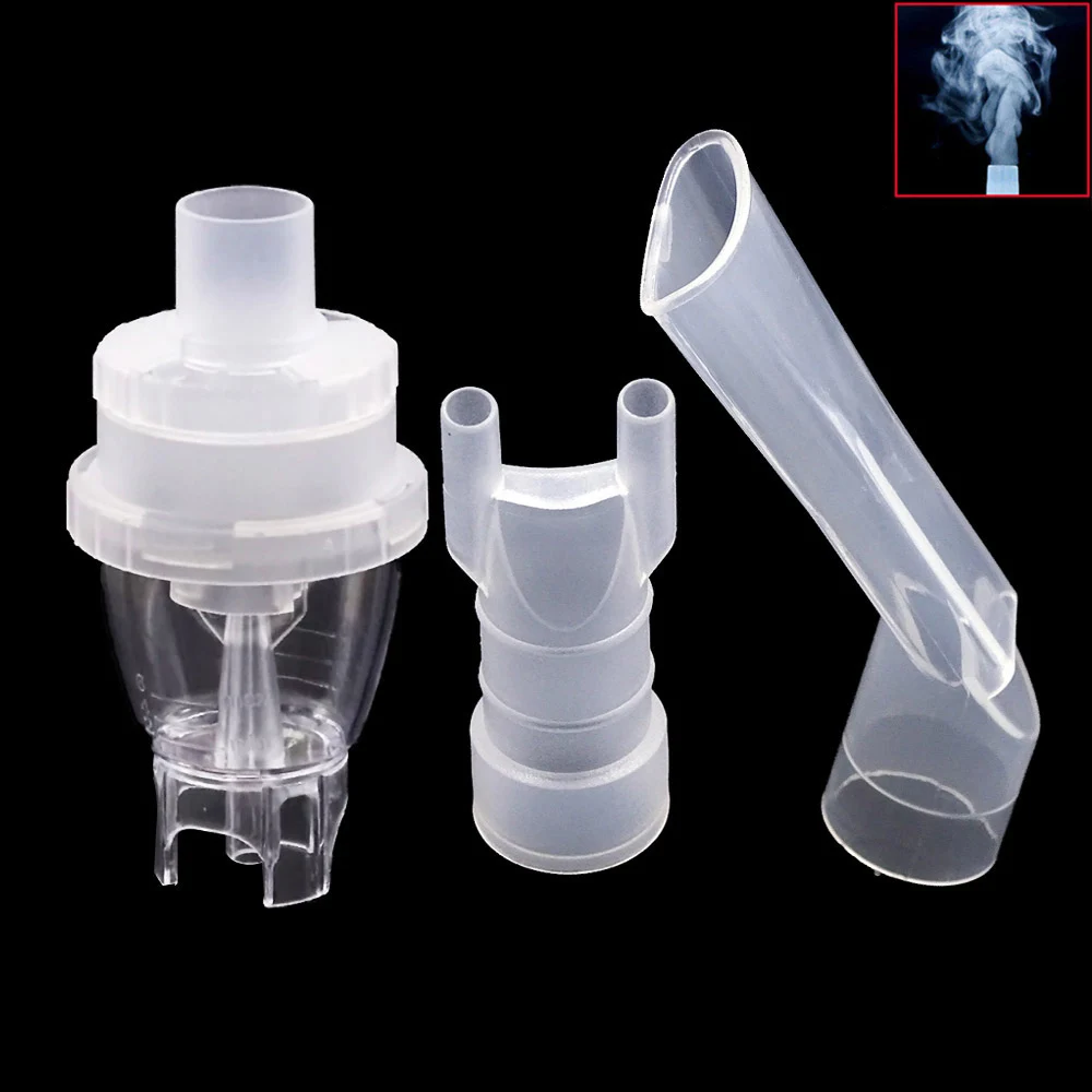 3pcs Nebulizer Atomized Cup Mouth Pipe Nose Pipe Air Compressor Tank ...