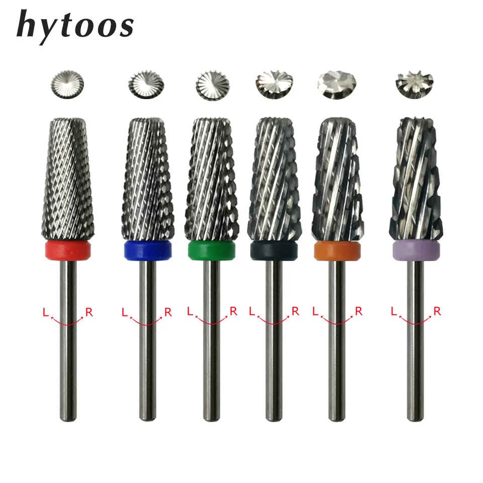 HYTOOS-5-in-1-Tapered-Carbide-Nail-Drill-Bits-Milling-Cutter-For ...