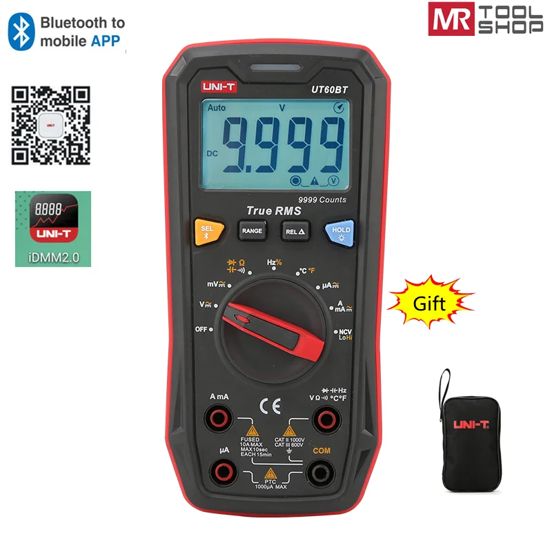 UNI-T-UT60BT-Bluetooth-Digital-Multimeter-9999-Counts-1000V ...