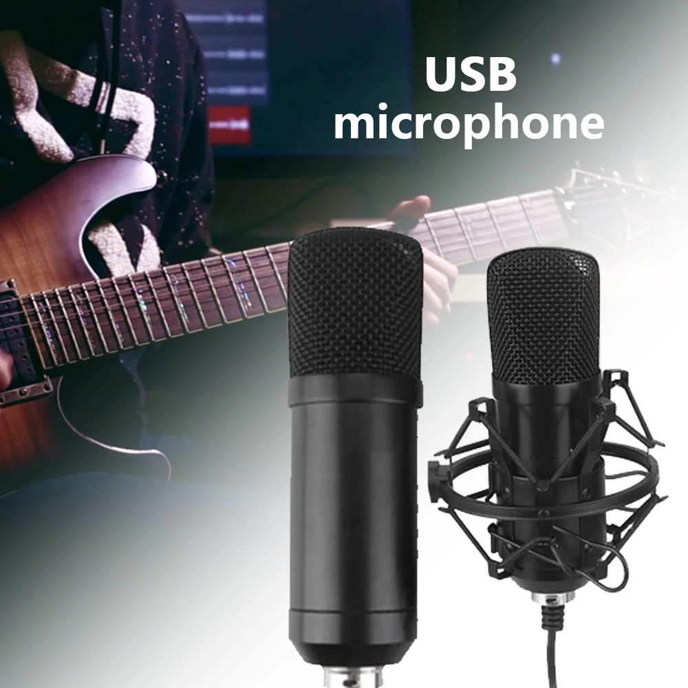 Adjustable Desktop Mic Arm Shock Mount USB PC Condenser Microphone ...