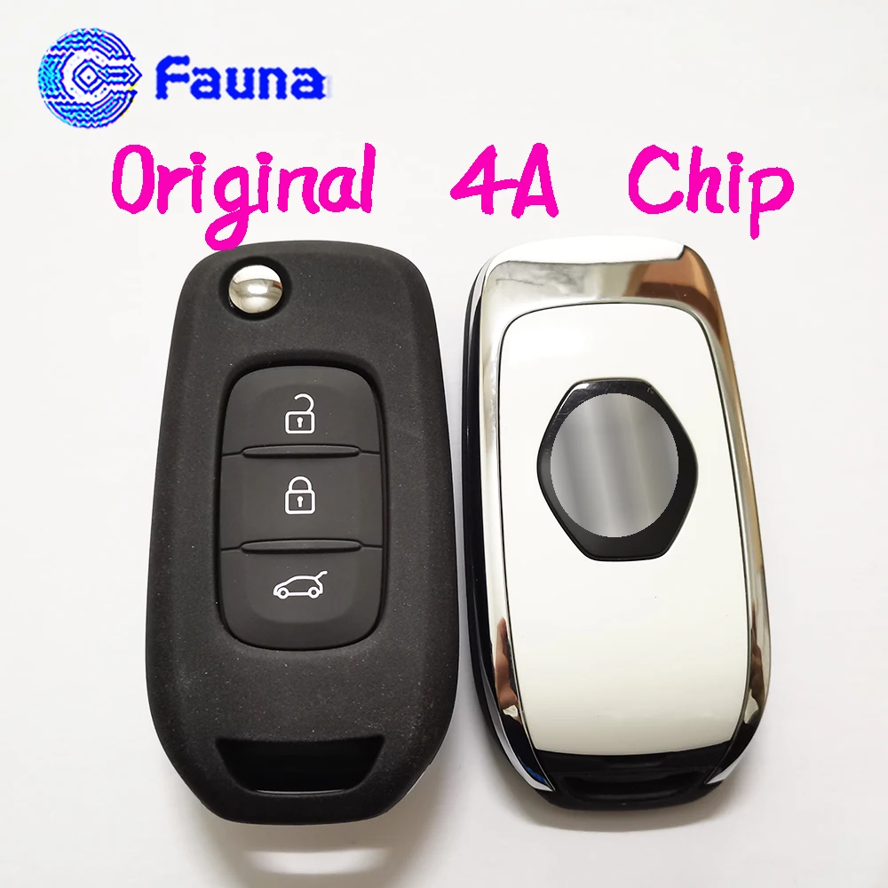 Original 3 Button 434mhz Fsk Flip Remote Control Key For Renault Megane ...