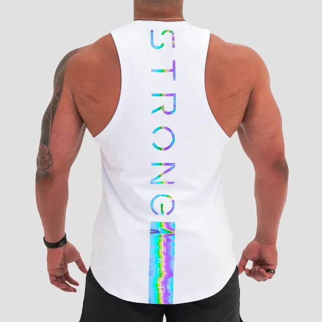 Luminous Reflective Print Men's Sports & Fitness Tank Tops - Men's ...
