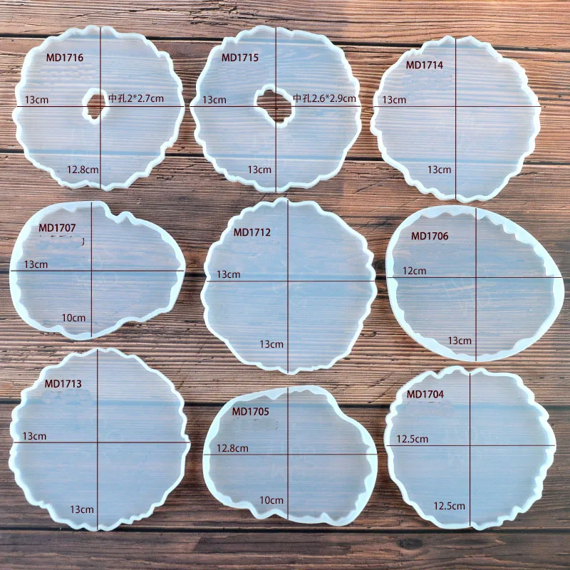 1pcs Irregular Coaster Resin Silicone Mold Uv Epoxy Resin Molds For ...