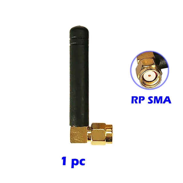 WiFi Antenna 2.4GHz/5.8GHz Dual Band 3dbi RPSMA/SMA Connector Rubber ...