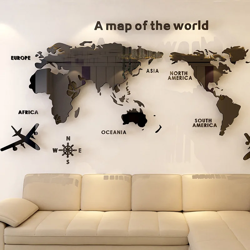 Detailed World Map For Wall