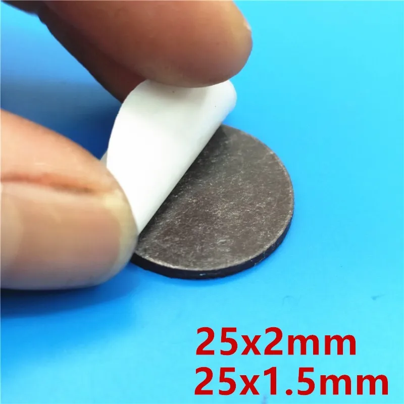25mm-x-2mm-1-5mm-Self-Adhesive-Round-Flexible-Magnet-Dots-for-DIY ...