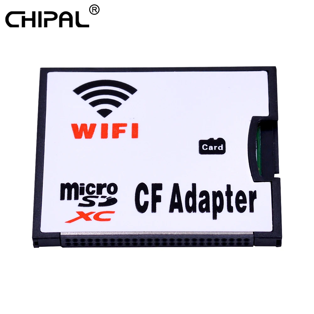 CHIPAL WIFI MicroSD TF to CF Adapter Flash Card Kit Memory Card Compact ...