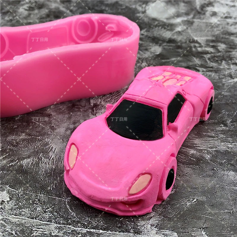 3d Sports Car Silicone Fondant Cake Mold Jelly Chocolate Decoration ...