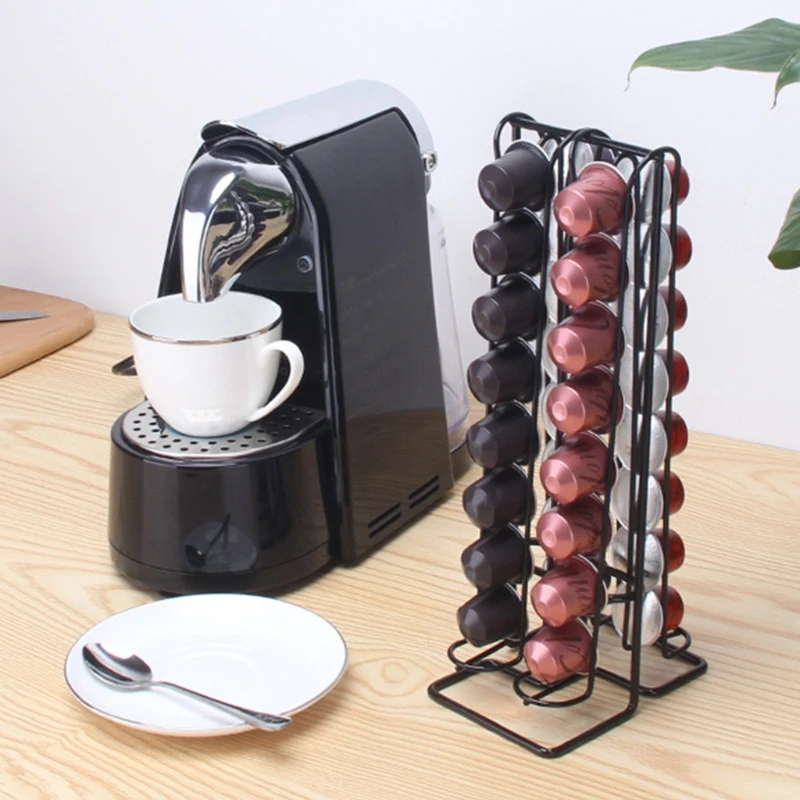 Vertical Coffee Capsule Holder Coffee Pod Stand Office Kitchen Desktop ...