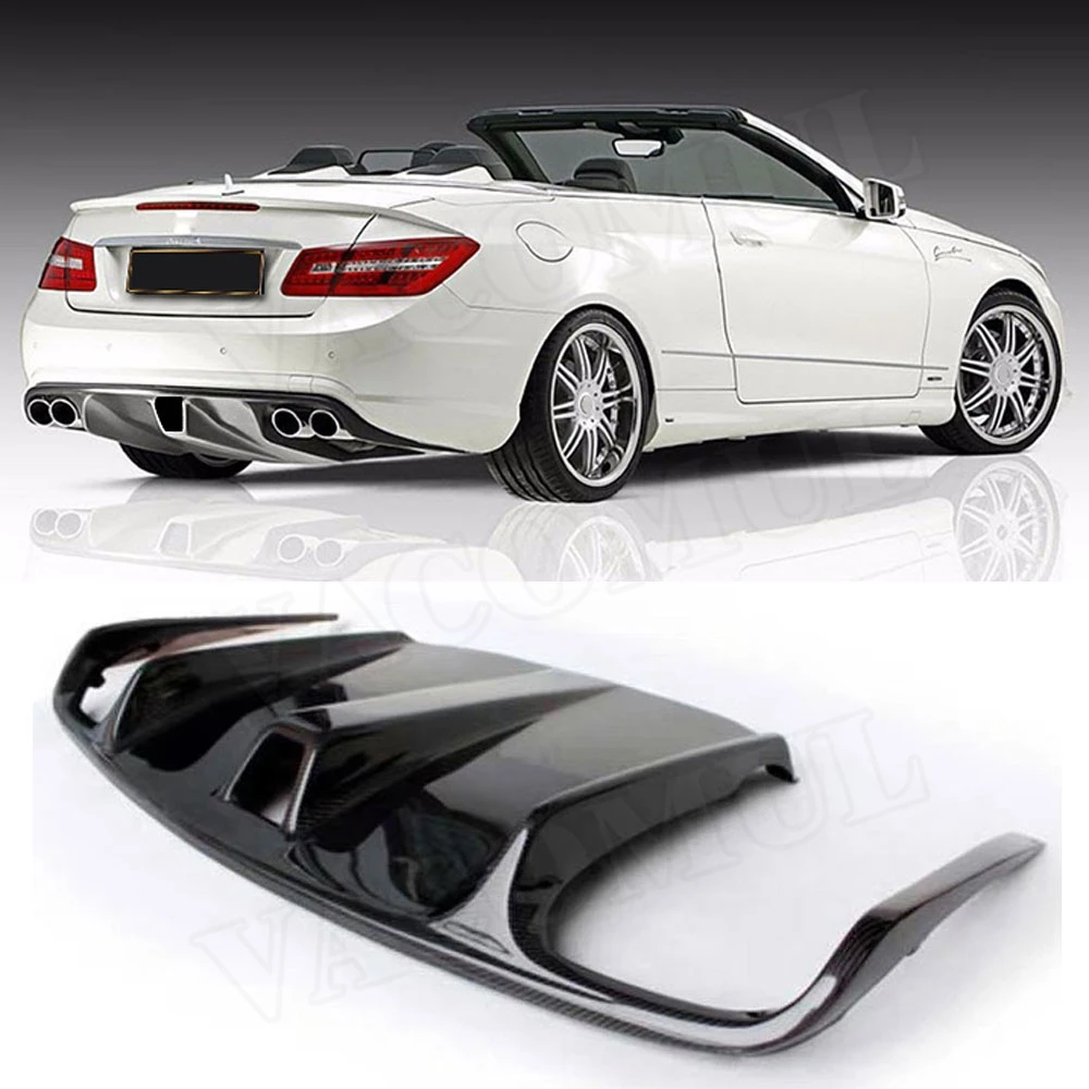 For E Class Carbon Fiber Rear Lip Spoiler Bumper Diffuser Body Kits For ...