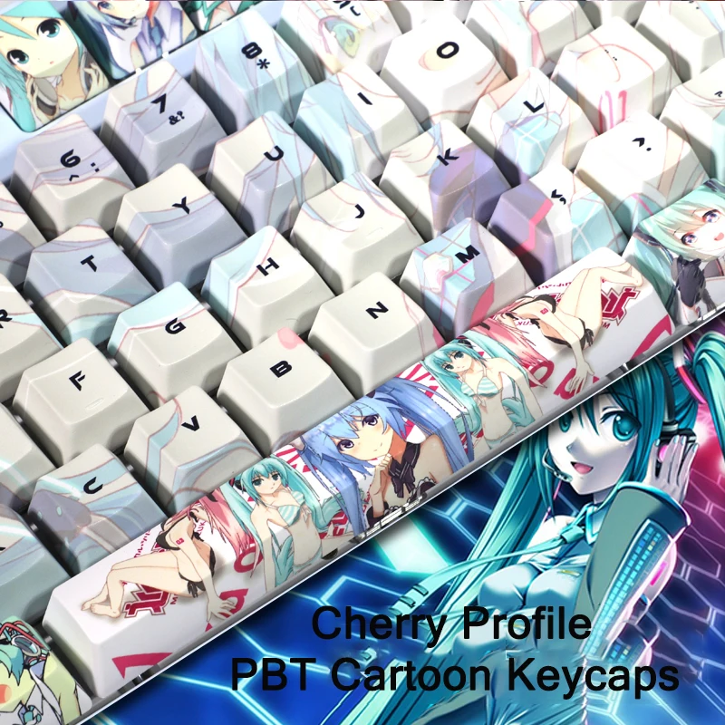 Japanese Anime Theme Keycaps Mechanical Keyboard 104 Keys Cherry ...